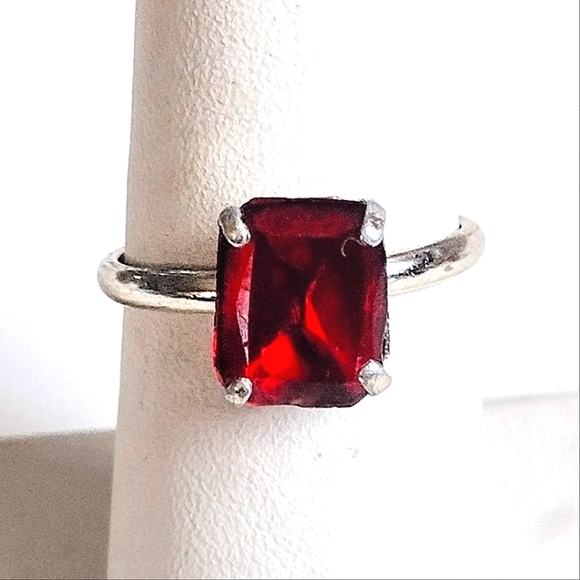 Vintage | Jewelry | True Vintage Germany Signed Ruby Red Rhinestone ...